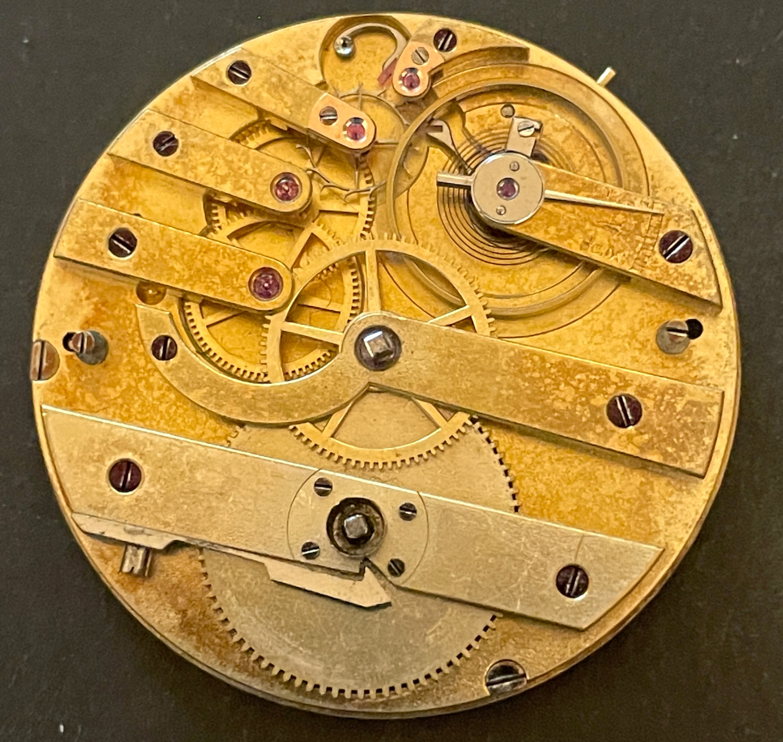 Antique Unsigned Pocket Watch Movement Running Ticks … - Gem