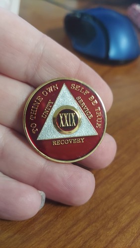 Alcoholics Anonymous AA 29 Years Recovery Token Coin Chip Tri-plate ...