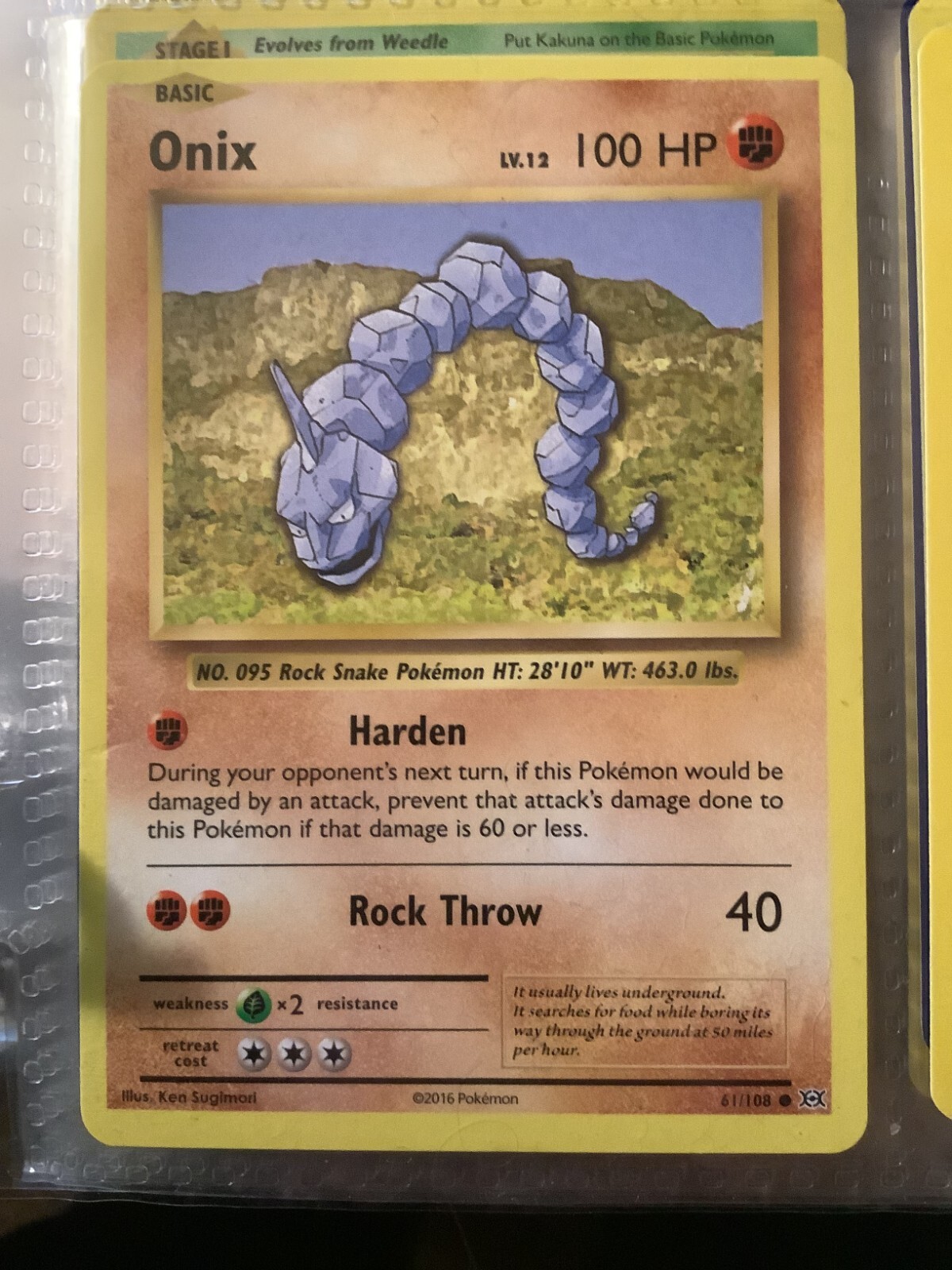 1x Onix 61/108 XY Evolutions Pokemon TCG Card M/NM | eBay