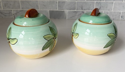 “Palm Beach” Stone Lite STYLE Ceramic Canisters CUTE StoneLite Clay Art ...