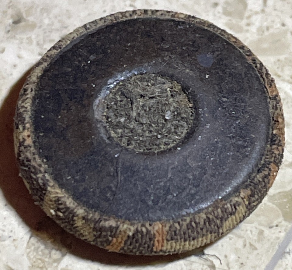 Lot Of 5 Antique Simplistic Blue Black Leather Buttons Vintage Wood ...