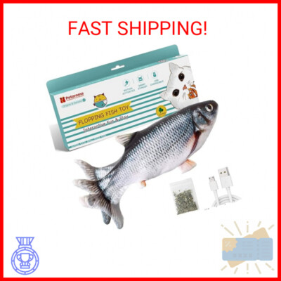 Potaroma Cat Toys Flopping Fish with SilverVine and Catnip, Moving ...