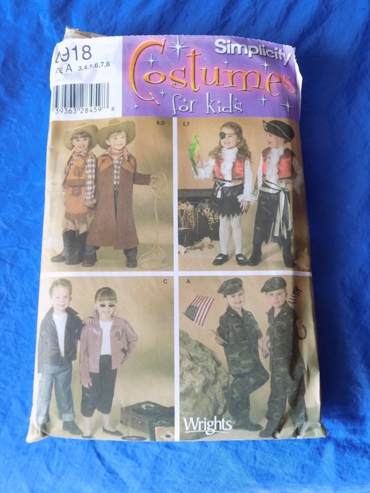 Simplicity Costumes For Kids Wizard of Oz Pirates Witch Cowboy 3 Sets ...