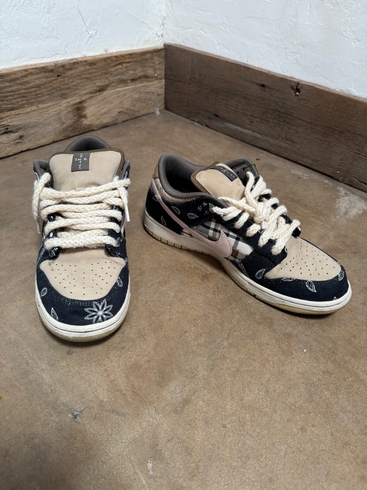 Size 10.5 - Nike Dunk Low Premium QS SB x Travis Scott Cactus Jack | eBay
