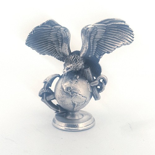 5oz Limited USMC Marine's Logo Hand Poured 999 Silver Statue Gold ...