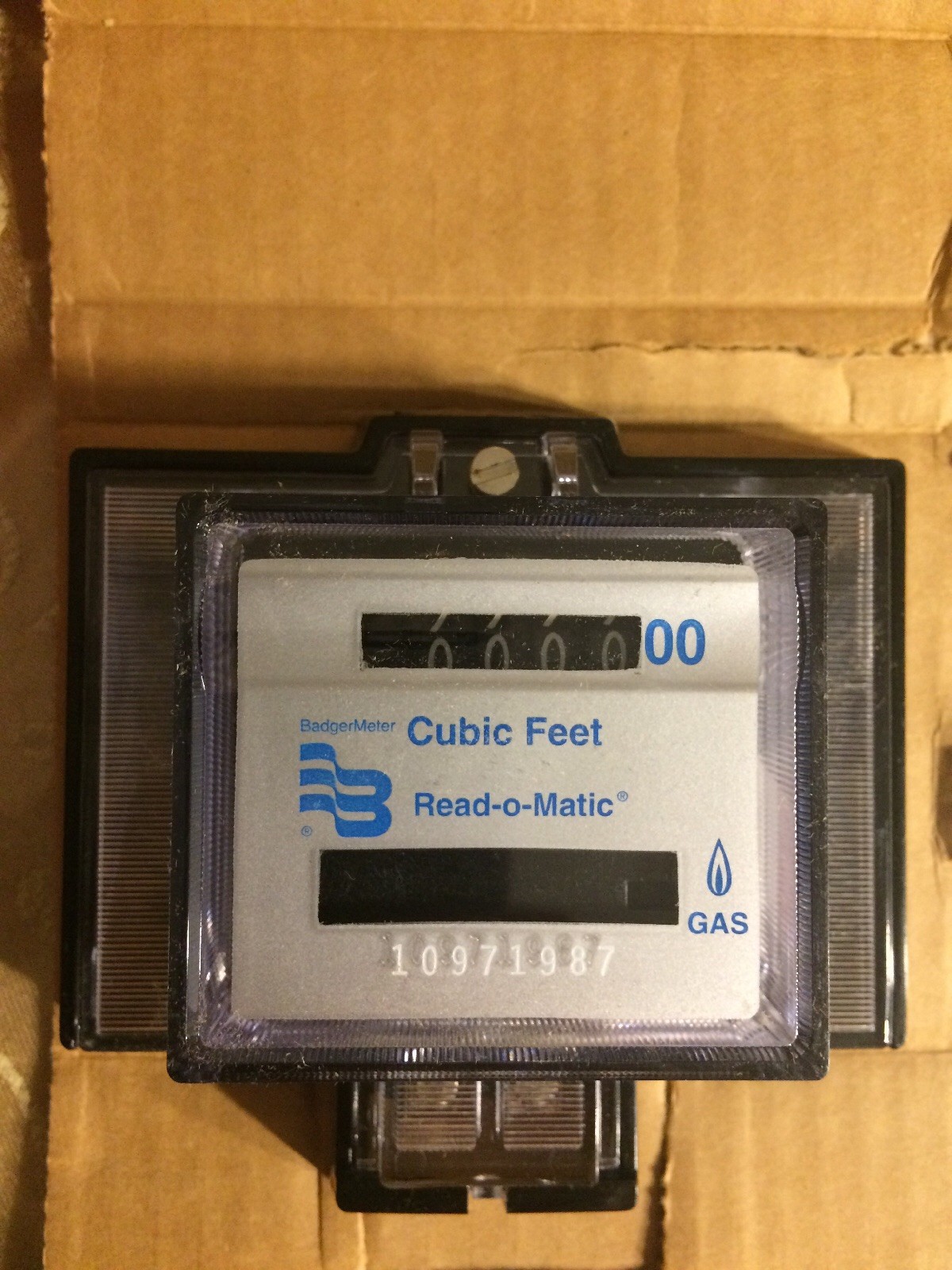 BADGER CUBIC FEET GAS METER READ-O-MATIC, REMOTE WALL UNIT DIRECT ...