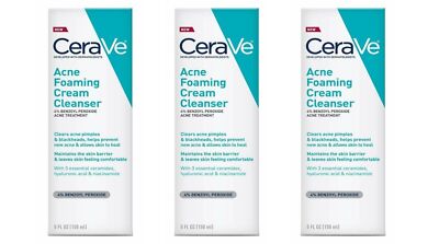 BL Cerave Acne Foaming Cream Cleanser 5oz THREE PACK 3606000512238| eBay