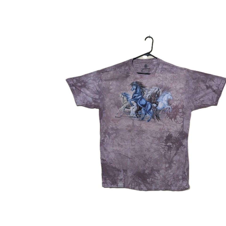 The Mountain Mens T-shirt Purple Wild Winds Horses New Logo 2XL #4380 ...