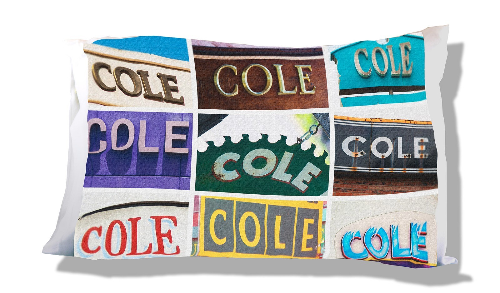 COLE Personalized Pillowcase featuring the name in photos of signs | eBay