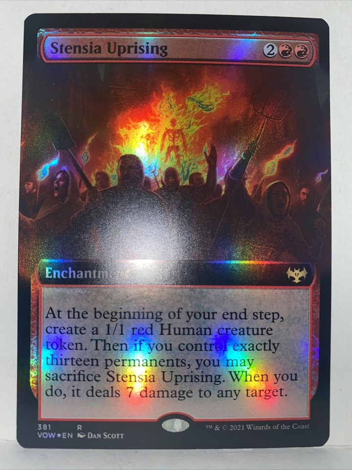 MTG Stensia Uprising Innistrad: Crimson Vow 381 Foil Rare Extended NM ...