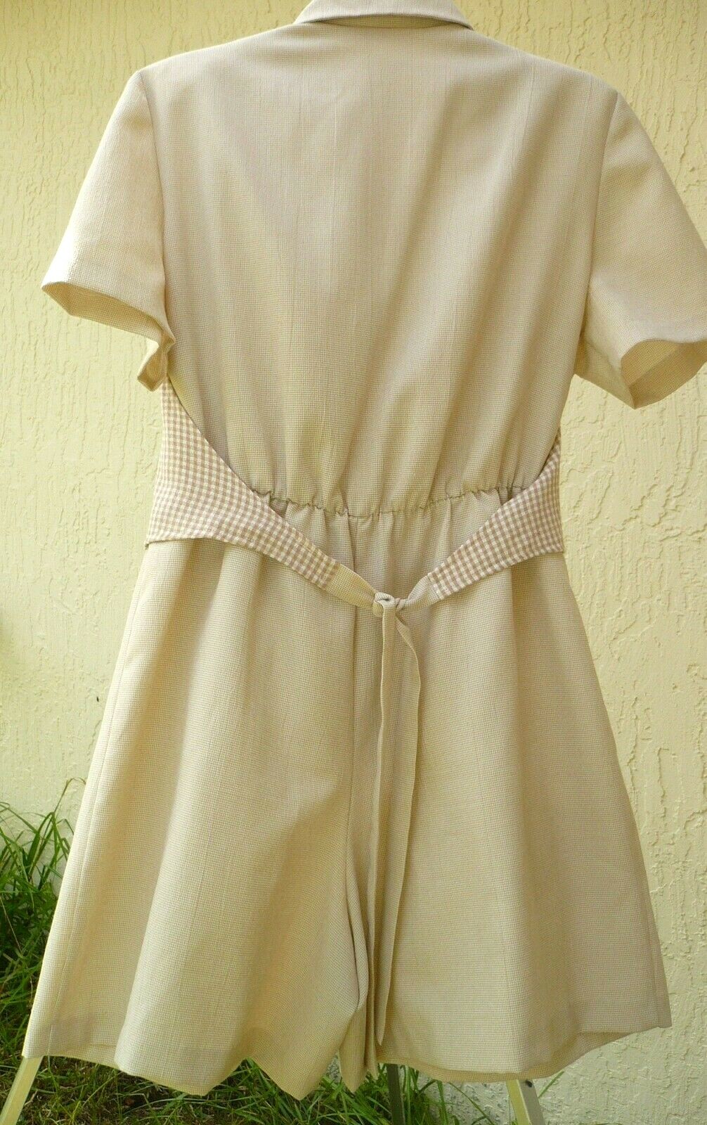 PERCEPTIONS IRENE P L M SPRING BEIGE IVORY CHECK PLAID SHORTS PANTS ...