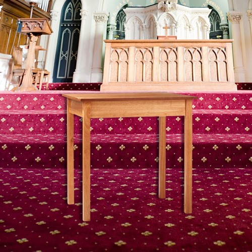 Pecan Stain Plain Communion Table Furniture for Churches or Sanctuaries ...
