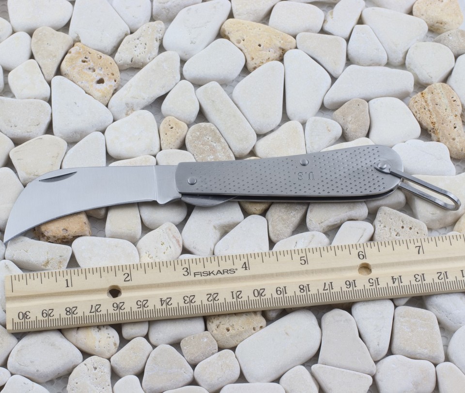 U.S. G.I. Stainless Hawkbill Folding Blade Pocket Knife Bail | eBay