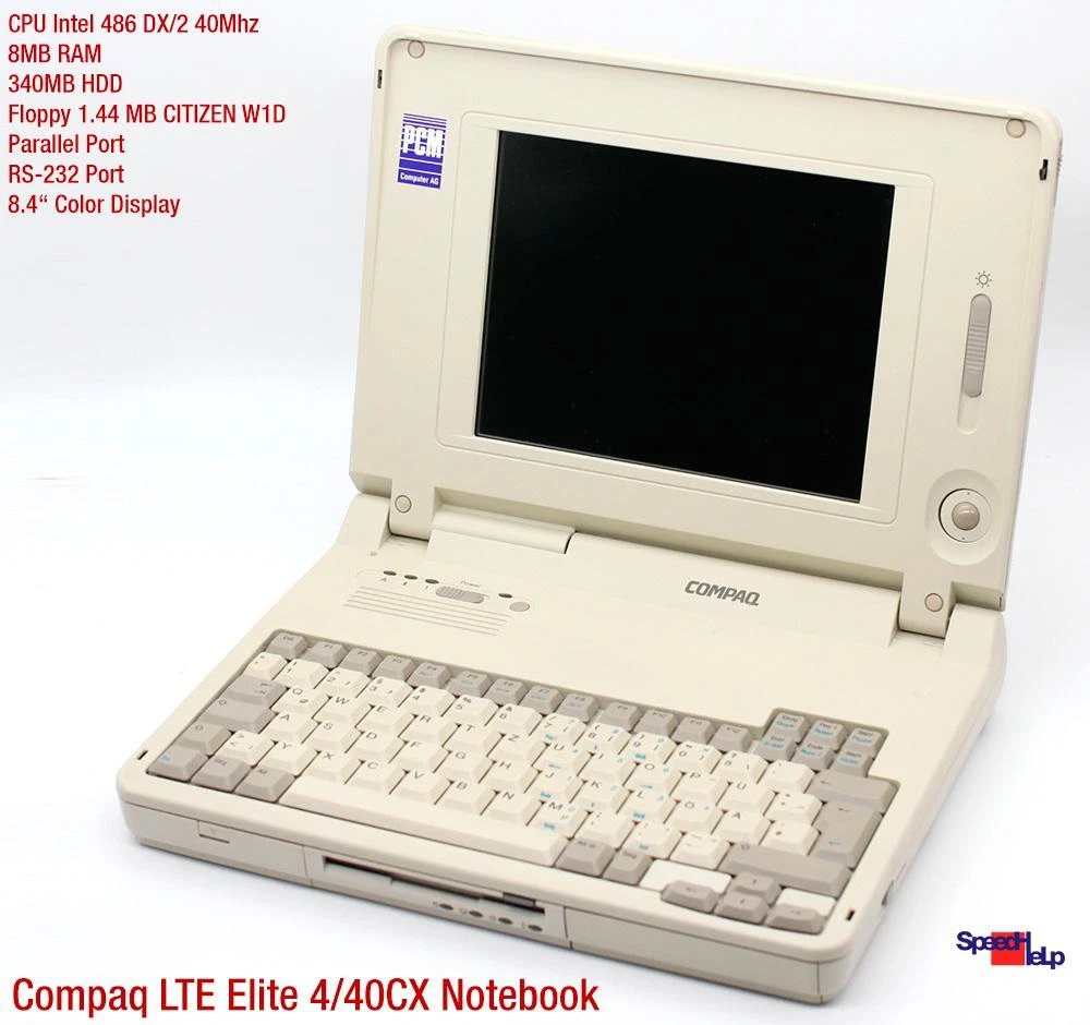 Black Compaq Laptop