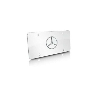 Genuine For Mercedes Benz Polished Stainless Steel Marque Plate w/ Star ...