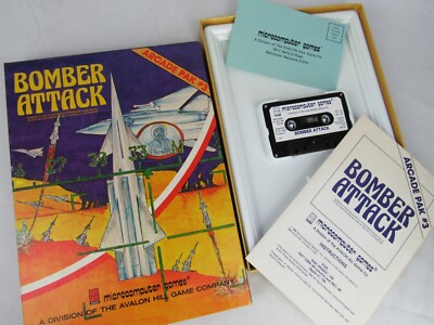 Bomber Attack Atari 400 800 Apple II Cassette RARE & COMPLETE | eBay