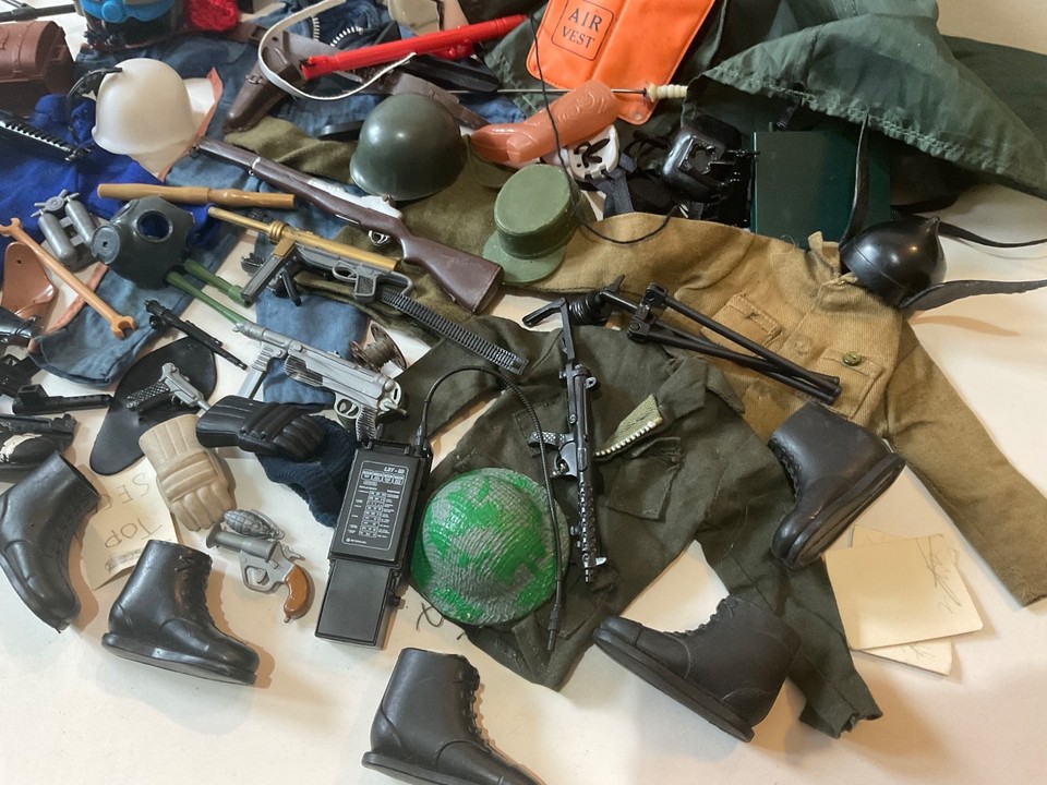 Vintage action man bundle item job lot palitoy 12” figure parts ...