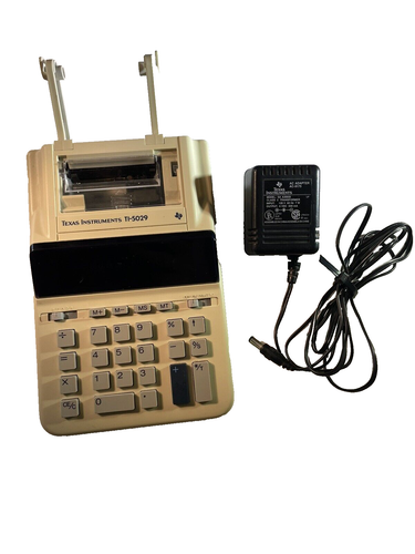 Texas Instruments Printer Portable Calculator TI-5029 10 Digit w/ A/C ...