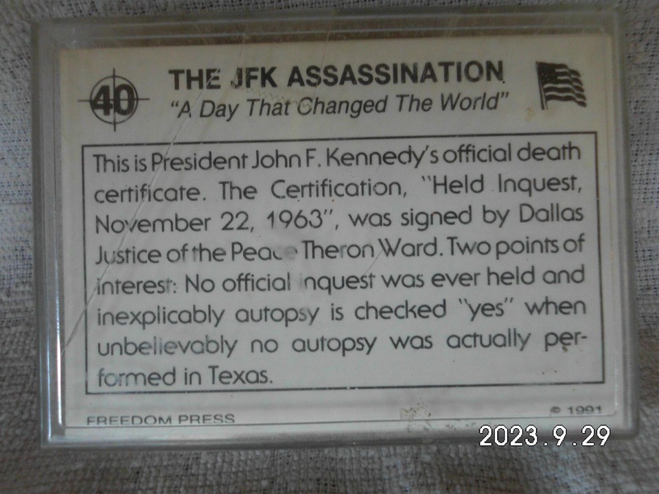 1991 Freedom Press The JFK Assassination Set A Day That Changed The ...