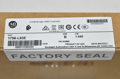 Surplus Sealed Allen Bradley 1756-L83E /B 2021 ControlLogix Logix5580 ...