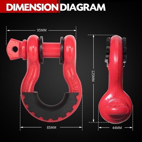 Ford Ranger RAPTOR X HAMER KING BAR 2PCS 4.5T Bow Shackle WLL 4.5 ...