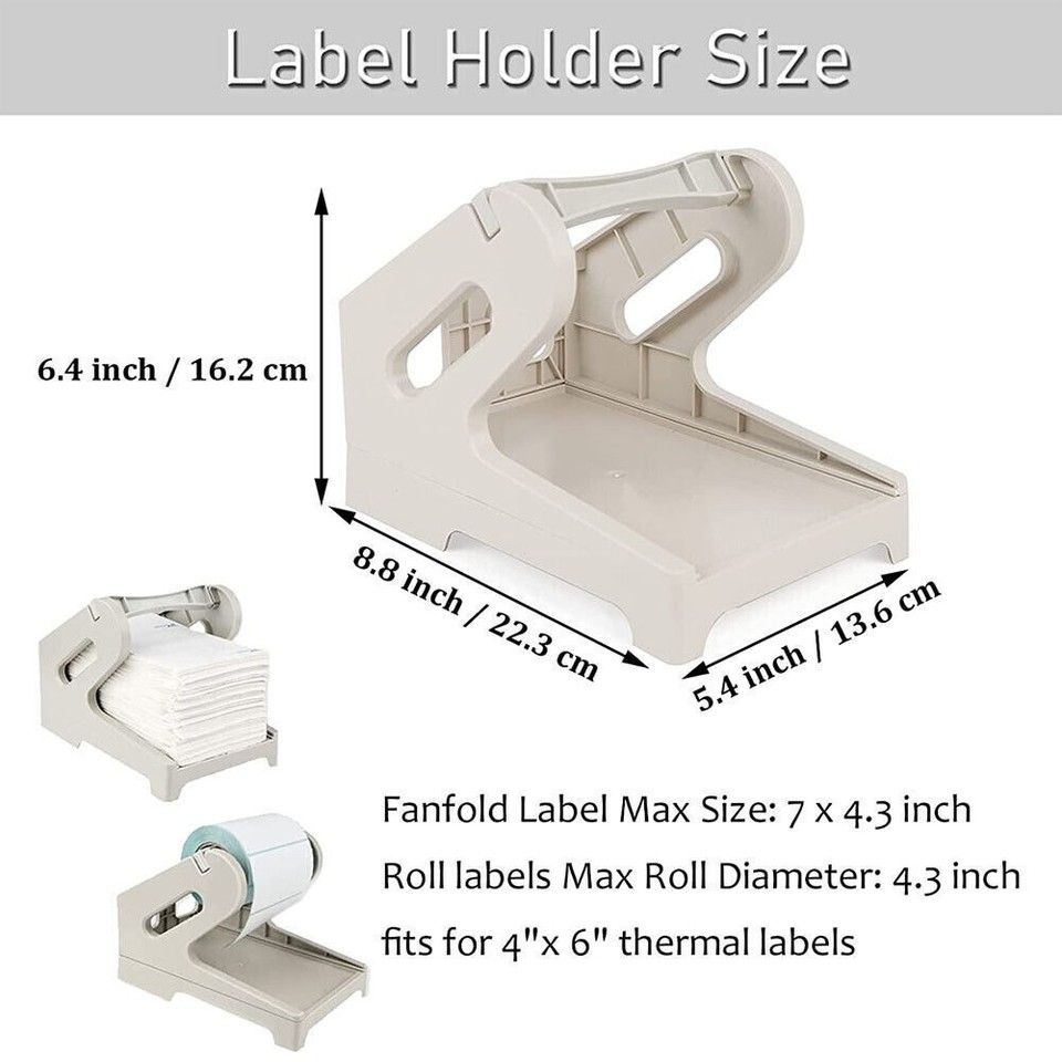 Thermal Shipping Label Holder for 4x6 Rolls and Fan-Fold Label Printer ...