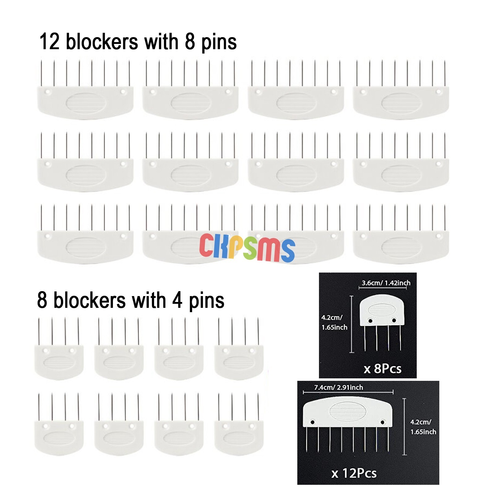 Knit Blockers & Pin Kit, Set of 20 Combs for Blocking Knitting, Crochet ...