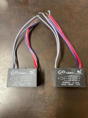 LOT OF 2 CBB61 E189914 FAN CAPACITOR 50/60HZ MAX TEMP 70°C | eBay