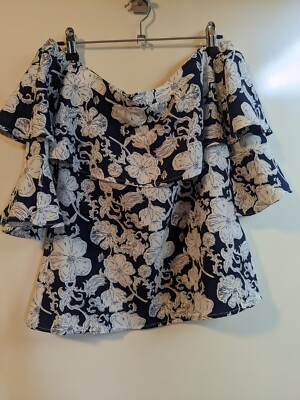 VALLEY GIRL Top Silky Feel Womens Size 10 off the Shoulder Top /Blouse ...