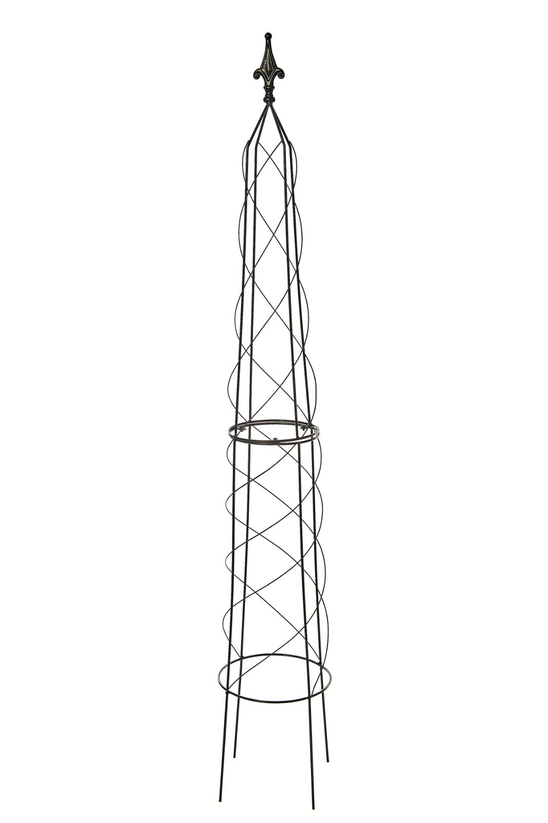 Garden Obelisks Climbing Plant Support Metal Frame Roses Pyramids Black ...
