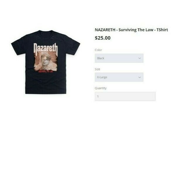 NAZARETH - Surviving The Law - T-Shirt - XL,OFFICALL MERCH. LAST ONE ...