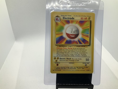 RARE Pokemon Base Set Electrode Non-Holo 21/102 1995 Card | eBay