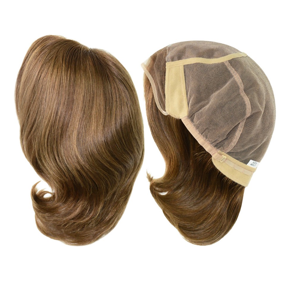 Women Wigs European Virgin Hair Mono French Lace Front Wigs Remy Human ...