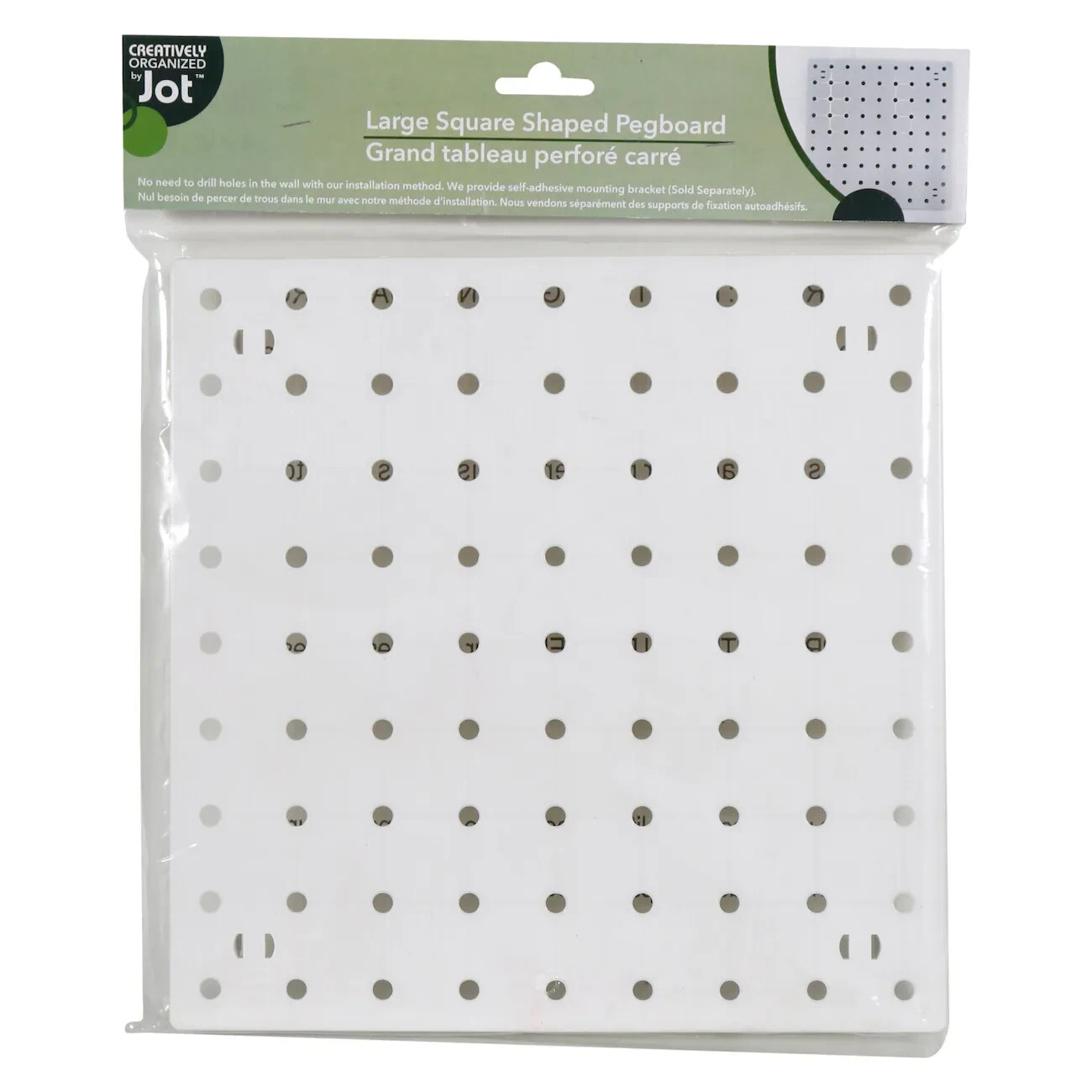 Jot white Large Square Peg Board storage organized pack of 3 | eBay