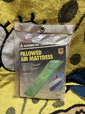 VTG American Camper Pillowed Inflatable Air Mattress Pool Float New Red ...