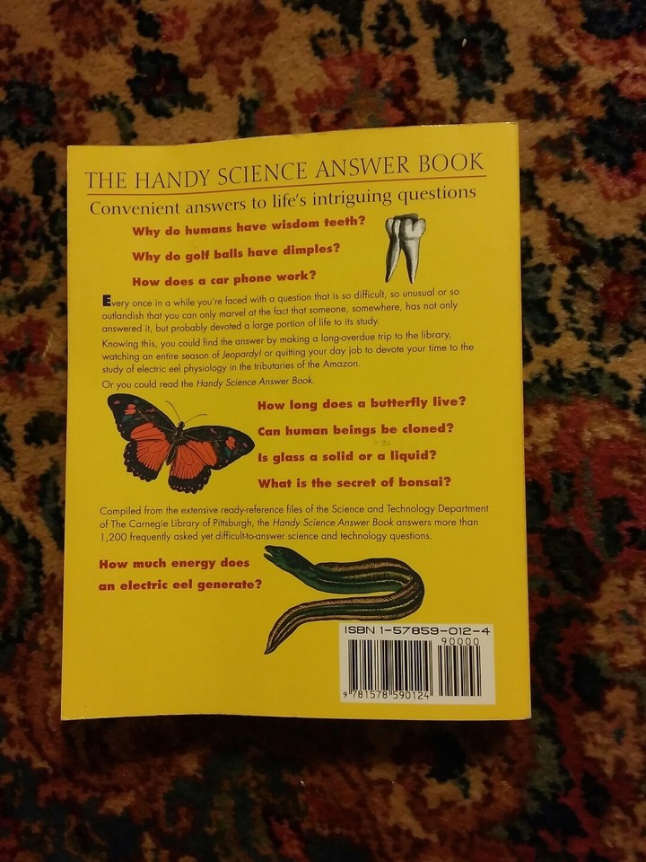 000 The Handy Science Answer Book Carnegie Library | eBay