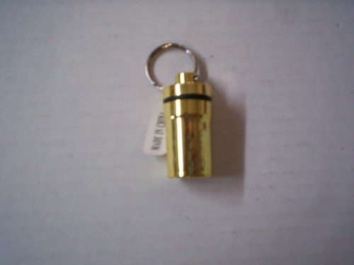 Pill Fob Key Ring, Gold, 1 3/4", Aluminum, Brand New | eBay