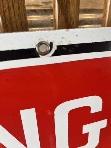 VINTAGE DANGER EXPLOSIVES SIGN- Porcelain- ORIGINAL- 20” Gas & Oil ...