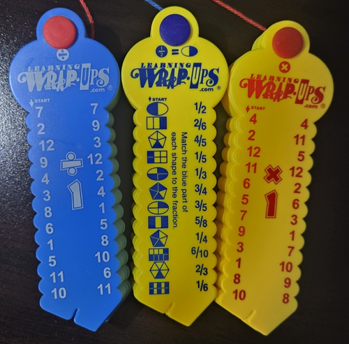 Lot of 3 Learning Wrap-Ups Math Keys Multiplication Division Fractions Complete | eBay