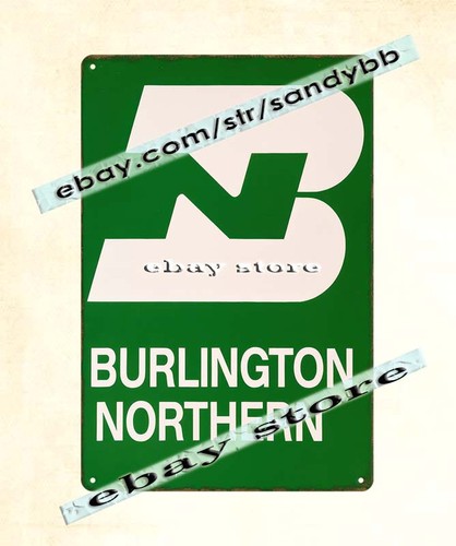 Burlington Northern RR BN railway railroad train tin sign | eBay