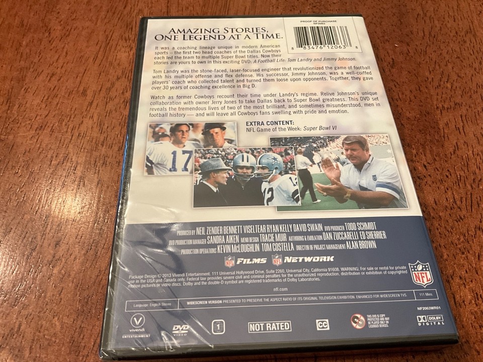 NFL: A Football Life - Tom Landry/Jimmy Johnson Dallas Cowboys (DVD ...
