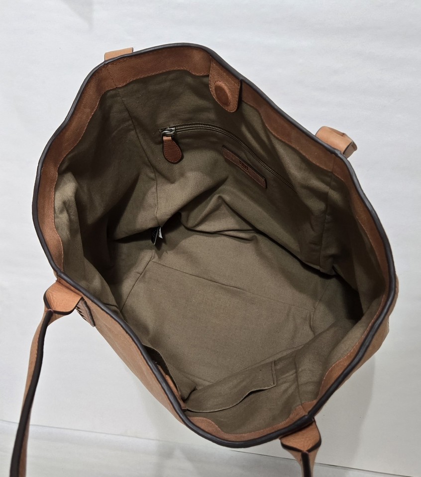 Frye Large Reed Shoulder Tote Leather Brown Tan Handbag DB0727 8009525 ...