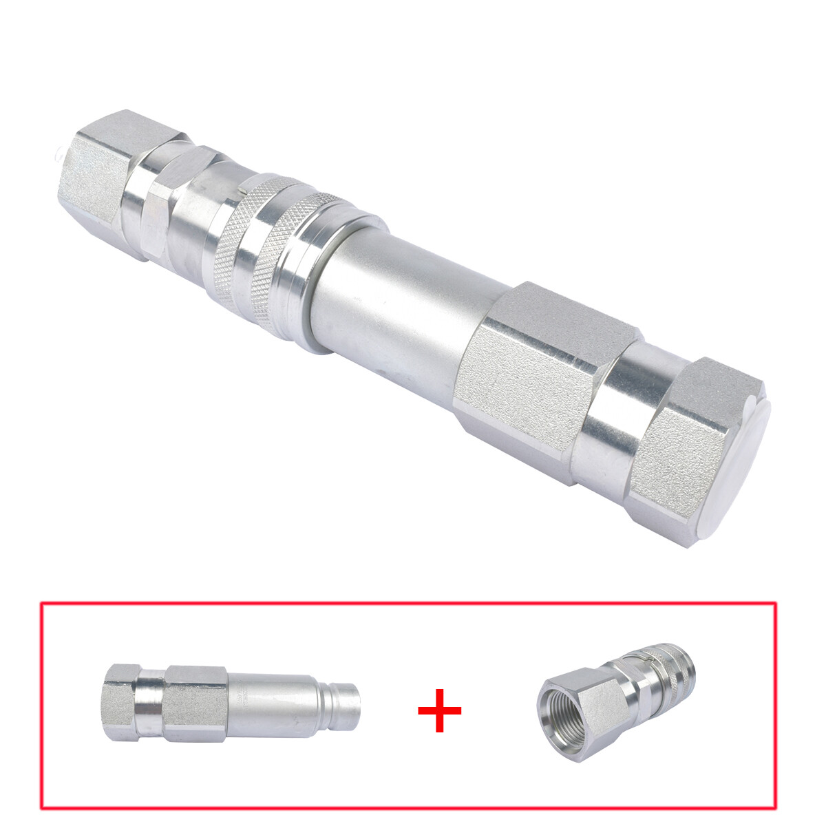 Fits for Bobcat Loader Excavator Male & Female Flat Face Coupler Kit ...