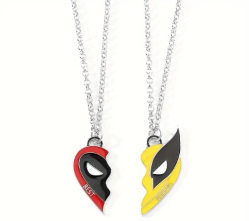 Deadpool and Wolverine 2 Piece BFF FRIENDSHIP Metal Pendant Necklaces ...