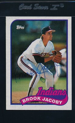 1989 Topps #739 Brook Jacoby Indians Signed Auto *20047 | eBay