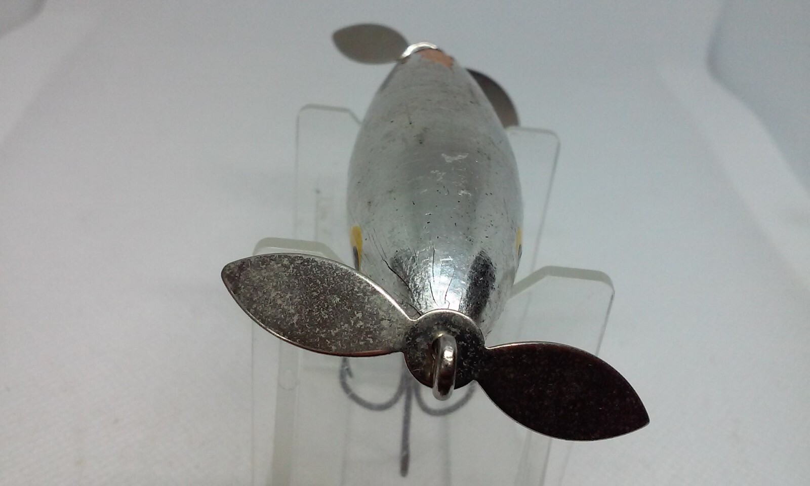 Vintage Strike King Prop Scout Silver Red Trot 3 1/8" Wood Topwater ...