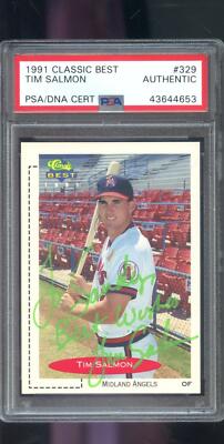 1991 Classic Best Tim Salmon TO SANDY ROOKIE AUTO SIGNED Autograph Card ...