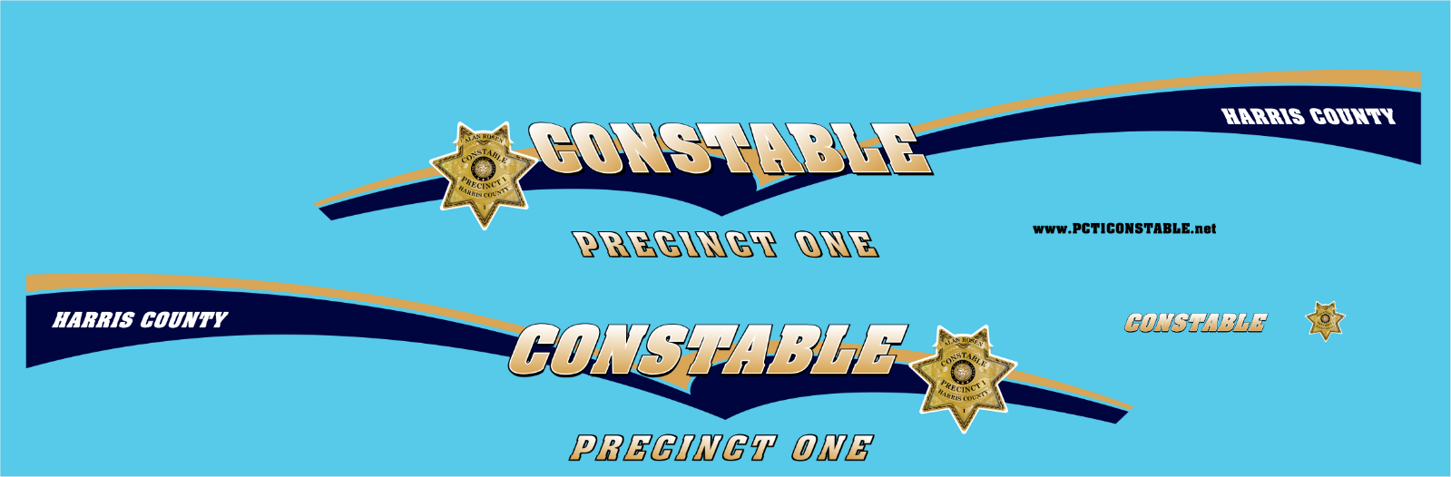 1/24-1/25 Harris County Texas Precinct One Constable Waterslide Decals ...