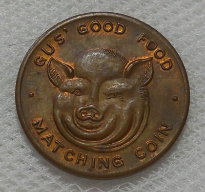 GUS' GOOD FOOD CHICAGO PIG'S HEAD & TAILS MATCHING TOKEN | eBay