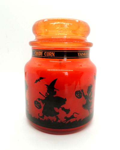 Yankee Candle CANDY CORN Candle 14.5oz. Kids in Costumes Black Band ...